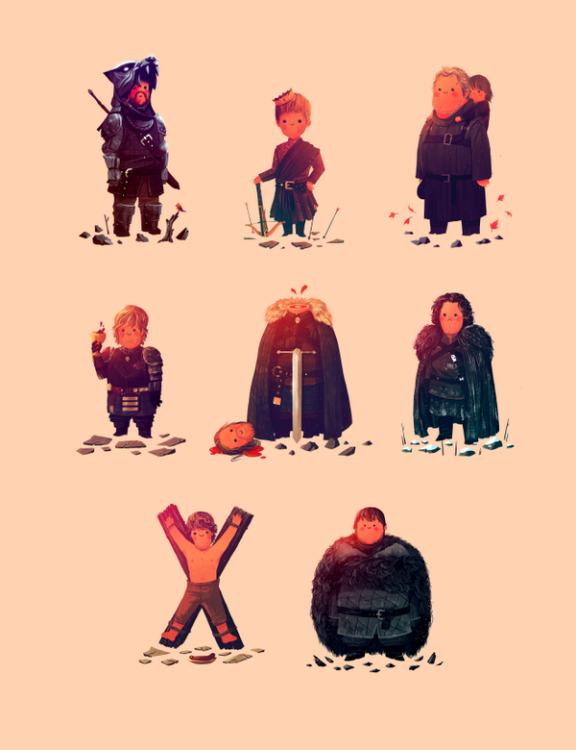 These Game of Thrones portraits by Olly Moss are too adorable ...